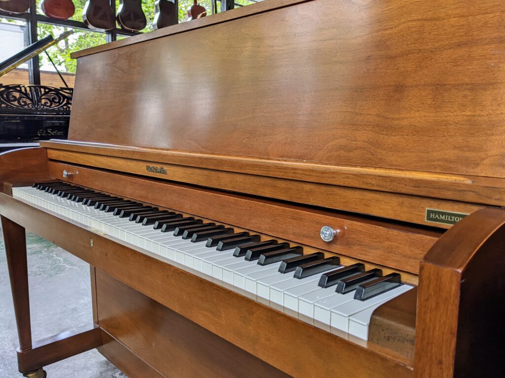 Baldwin Hamilton Studio Upright in Walnut #349041 - DC Piano Company